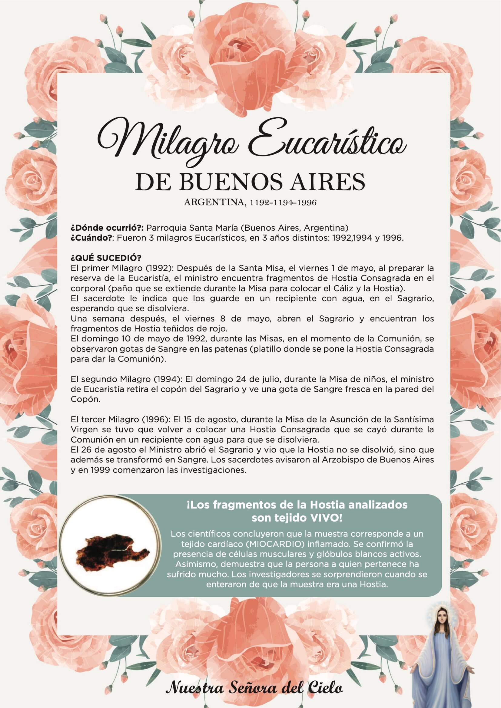 Milagro Eucarístico de Buenos Aires – Nuestra Señora del Cielo